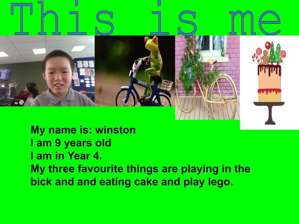 This is me poster – Winston @ Panmure Bridge School